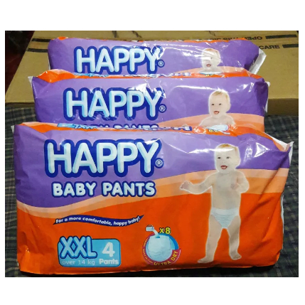 Happy Baby Pants Diaper XXL (4pcs x 3packs) | Shopee Philippines