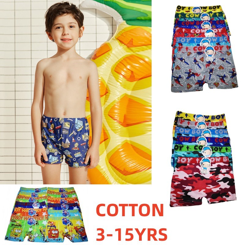 COD 5PCS Character Boxer Shorts Kids Boys Briefs Underwear Spiderman 3 ...