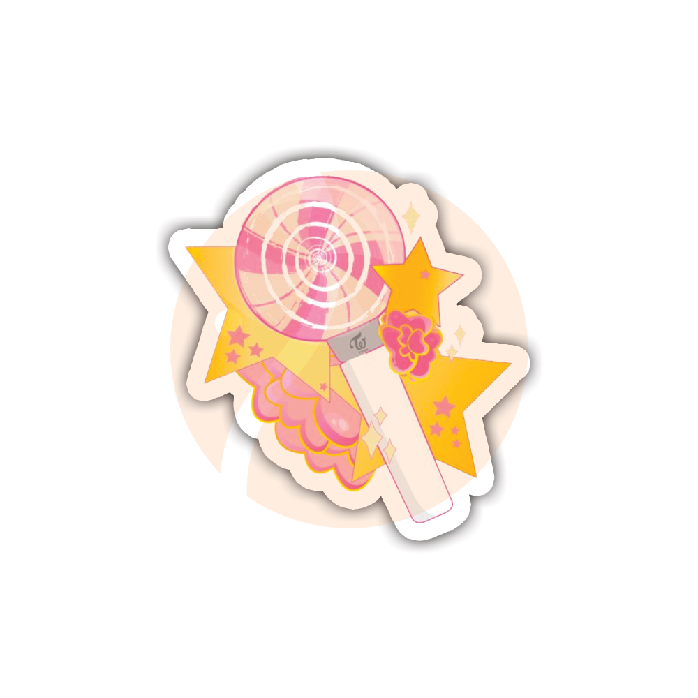 Candy Bong Twice Lightstick Sticker | 2" Long | Matte Glossy ...