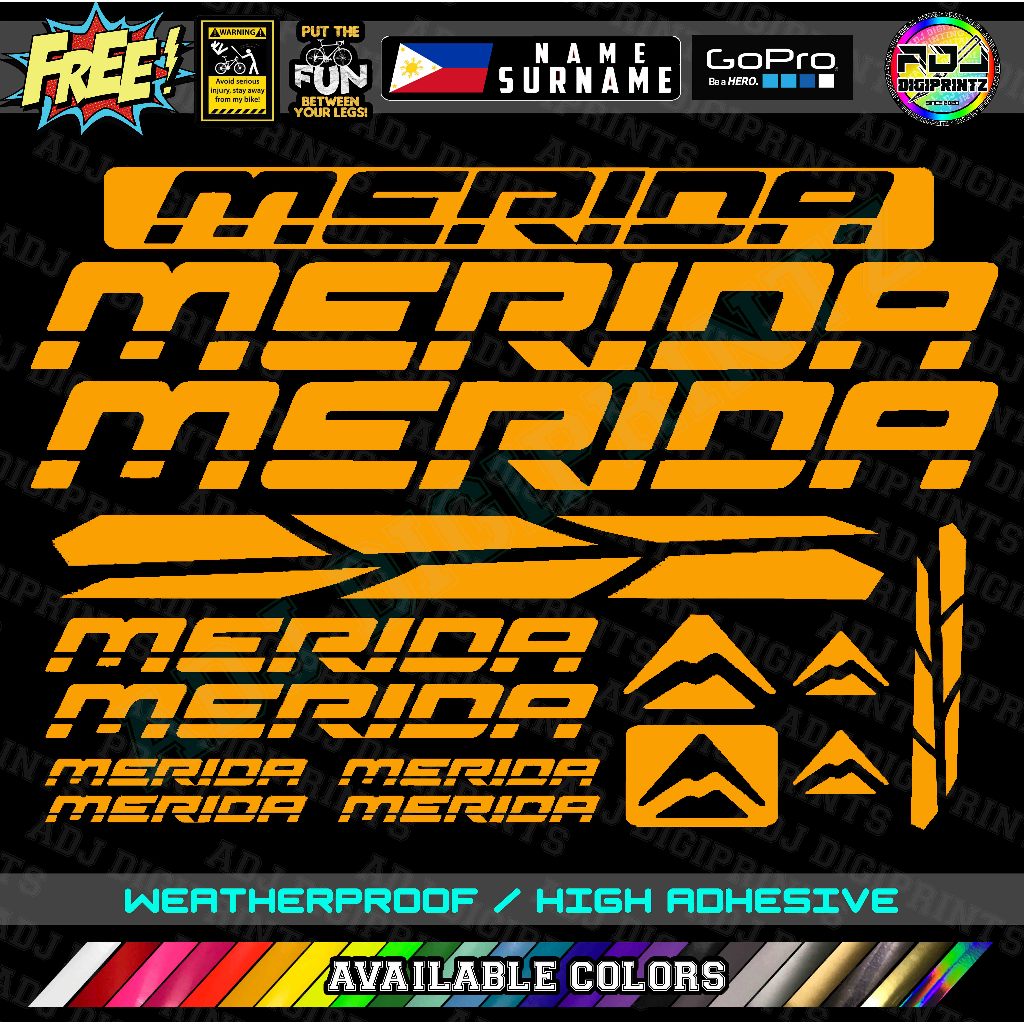 MERIDA MTB Frame Decals Sticker More Color | Shopee Philippines