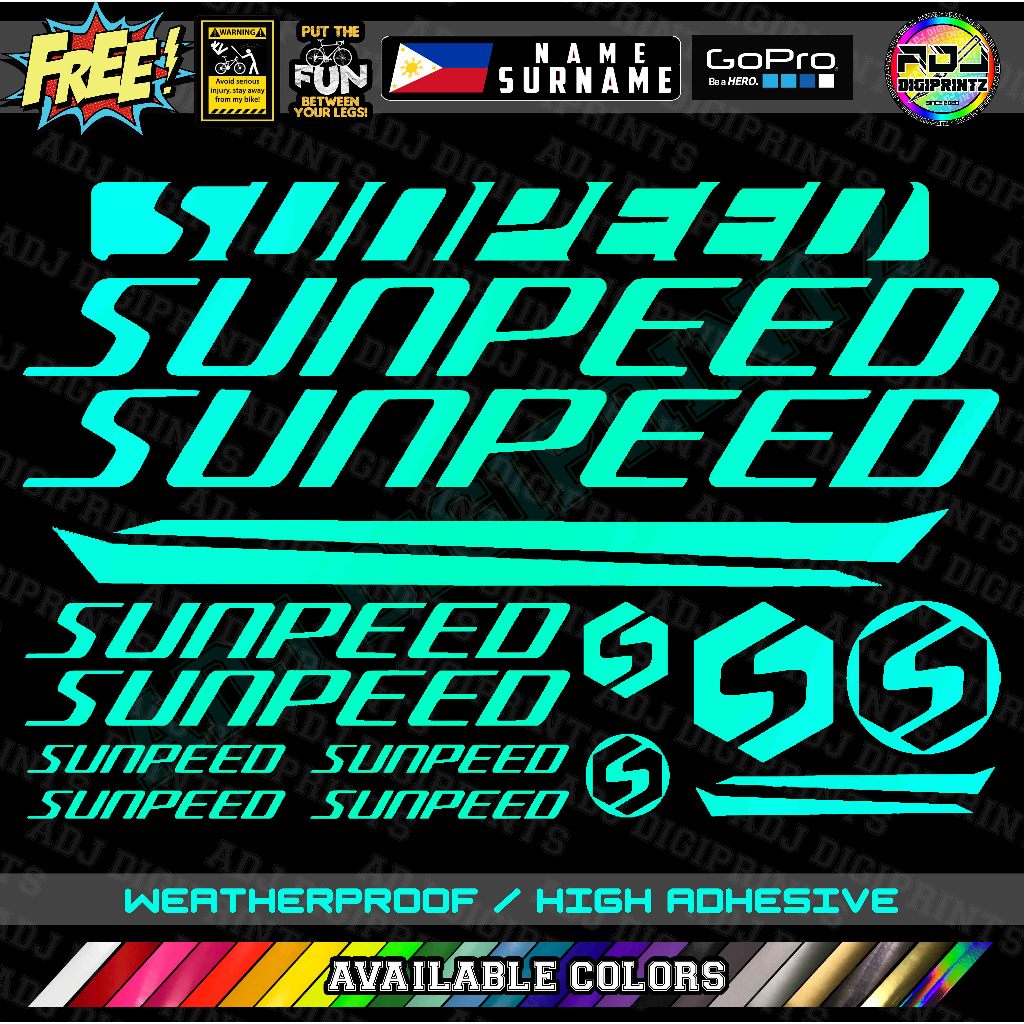 SUNPEED FRAME Decals Stickers More Color | Shopee Philippines