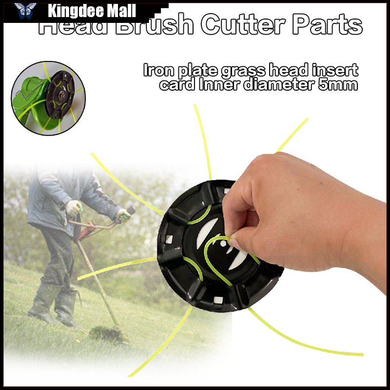 Grass Cutter Metal Trimmer Head With 4 Trimmer Nylon Lines | Shopee ...