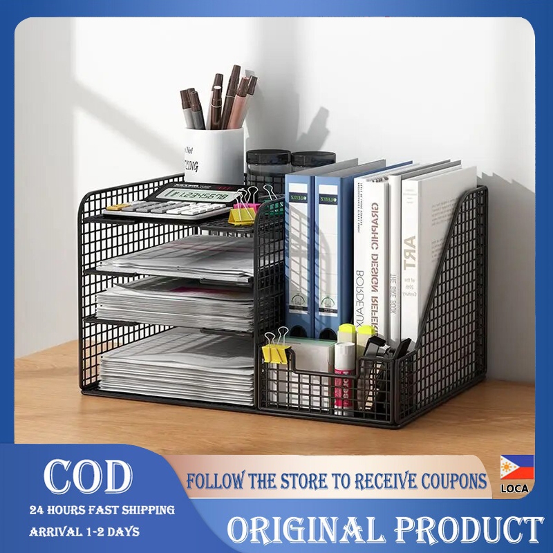 Desk Bookshelf Bookcase Office Storage Rack Simple Desktop Shelf Save ...