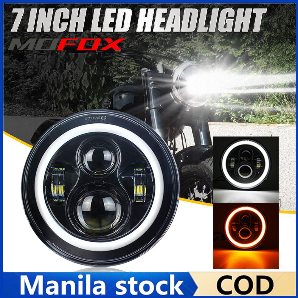 MOFOX 7 Inch 80W High Low Beam LED Headlight / DRL Headlights with ...