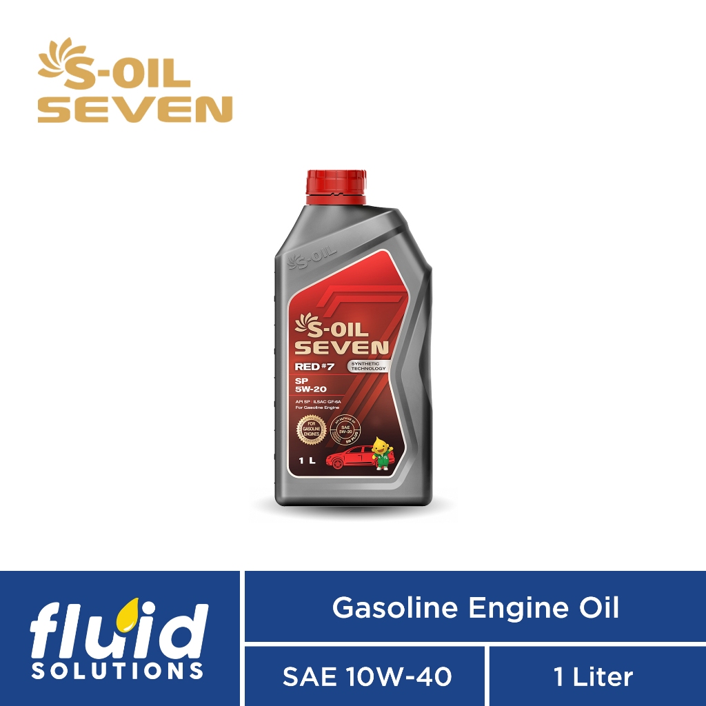 S-OIL RED #7 SN 10W-40 Gasoline Engine Oil (1L) | Shopee Philippines