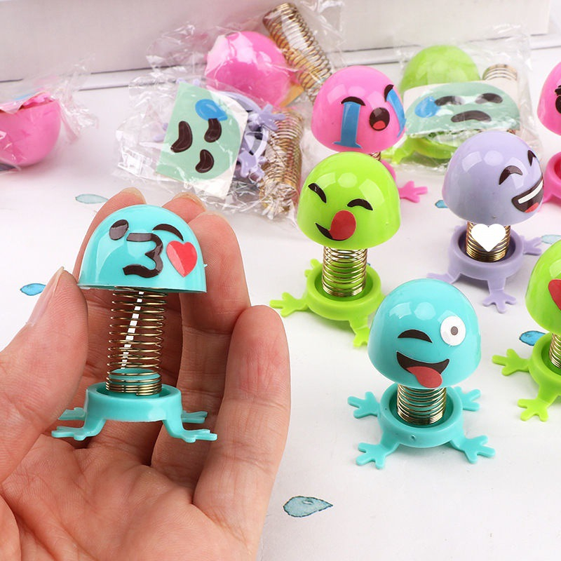Super decompression smiling spring cartoon villain toy jumping spring ...