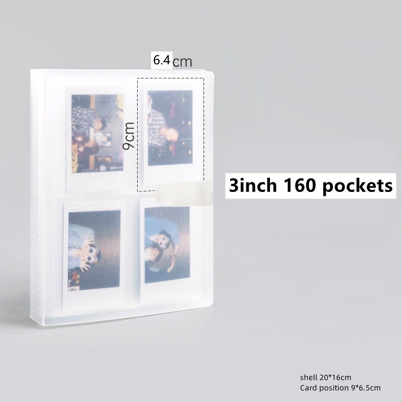 160 Grids Frosted Interstitial Photo Album Photocards Postcard Storage ...