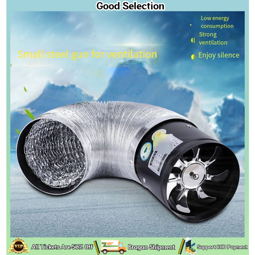 【Ready Stock 】4/6/8/10/12 Inch Duct Air Ventilator Wall Window Pipe ...