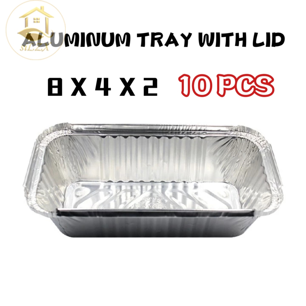 Aluminum Tray With Plastic Lid [Sold Per Piece] Foil Tray / Pan (Loaf ...