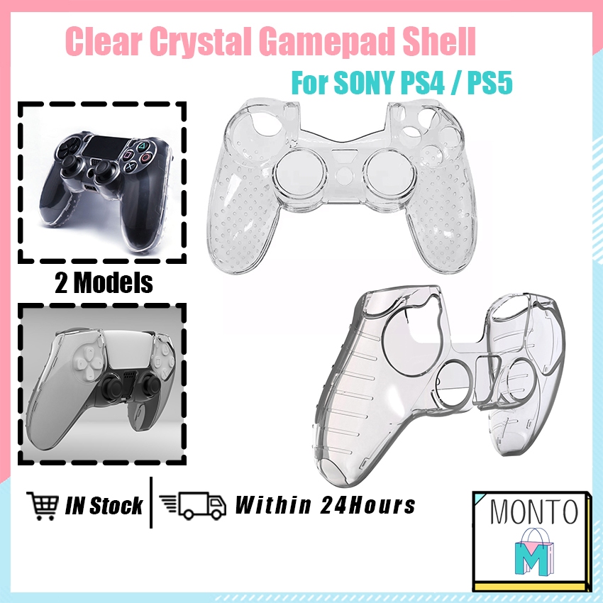 Crystal PS5 Controller Case PS4 Controller Case Dustproof Anti-slip ...