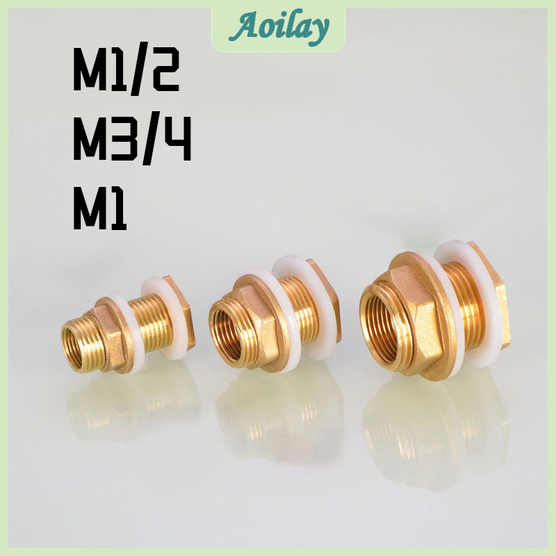 M1/2'' M3/4'' M1'' Water Tank Brass Connector DN 15/20/25 Drainage ...
