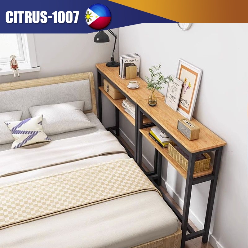 Sofa Side Table Shelf Organizer Storage Rack Behind the Bed Narrow ...