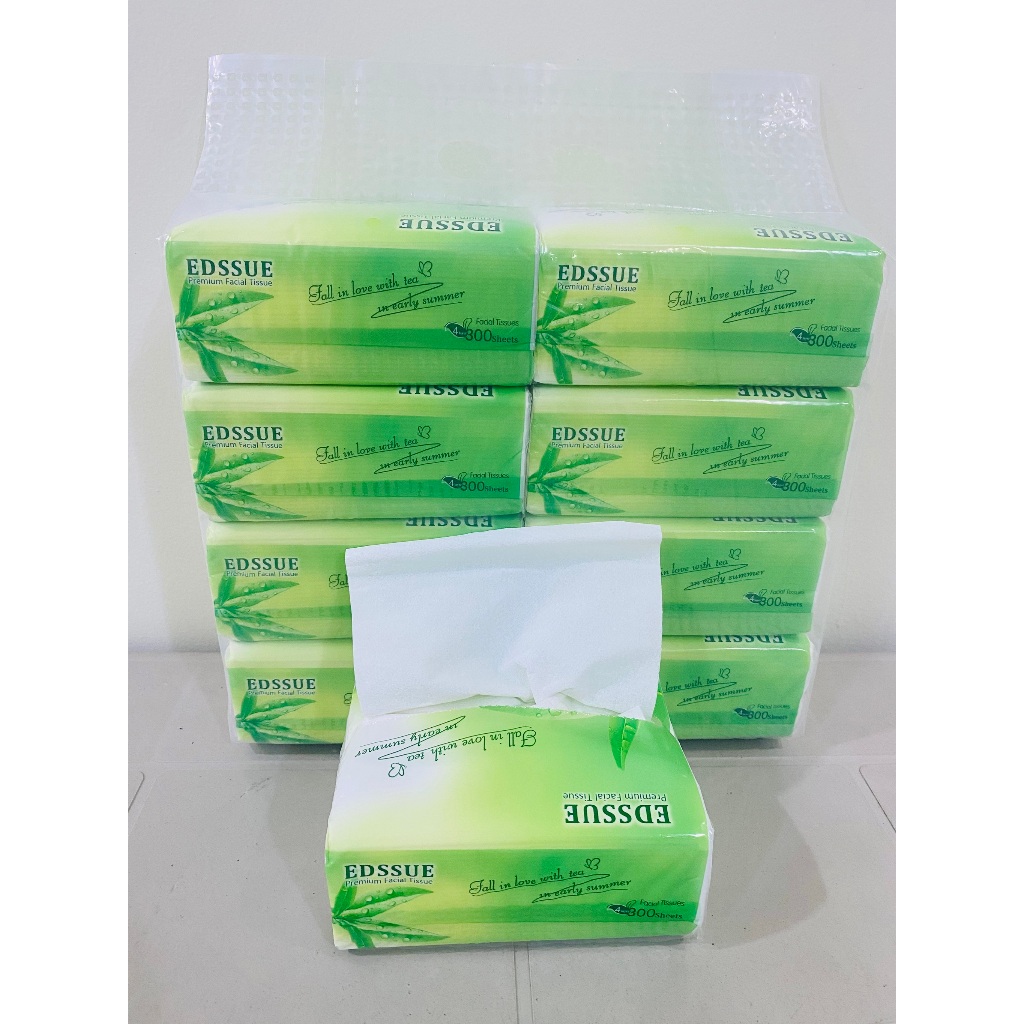 EDSSUE Premium Facial Tissue napkin SMALL PACK of green tea tissue,4 ...