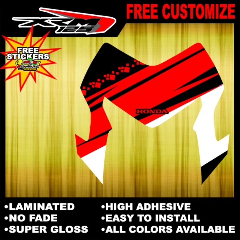 XRM 125 FI latest model sticker decals glossy | Shopee Philippines