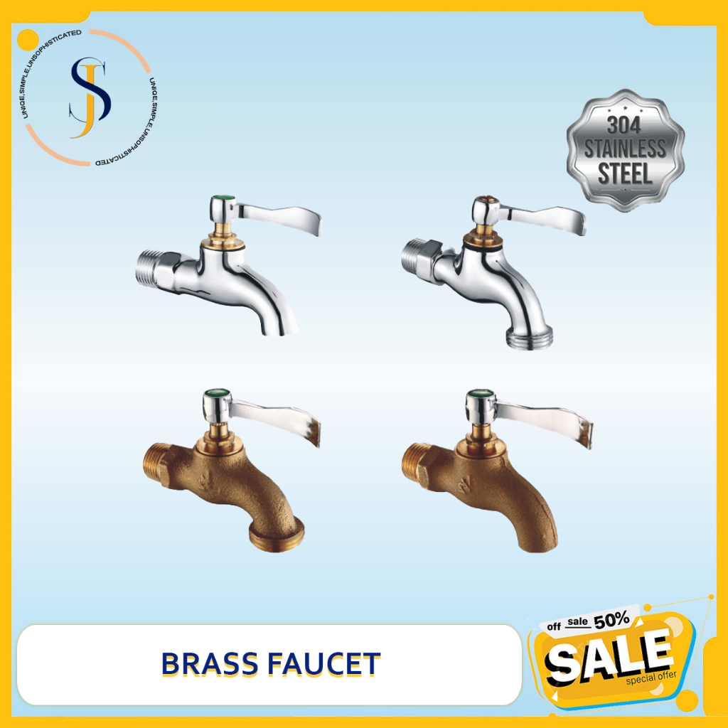 BRASS / STAINLESS FAUCET HOSE BIBB WITH LEVER HANDLE | Shopee Philippines