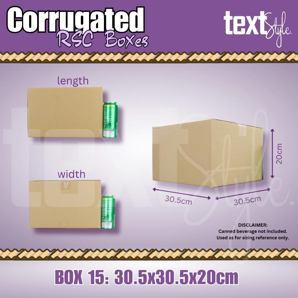 Textstyle (16 Sizes Available) Corrugated Box RSC Box Shipping Box ...