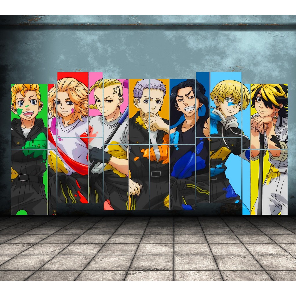 TOKYO REVENGER CHARACTER PUZZLE POSTER SET WALLPAPER 12PCS BLOCK ...