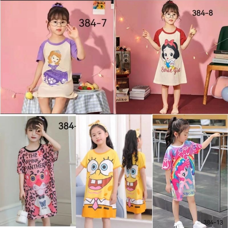 2-11Y Disney Princess Dress Daster for Kids Girls Sofia Snow White Pink ...