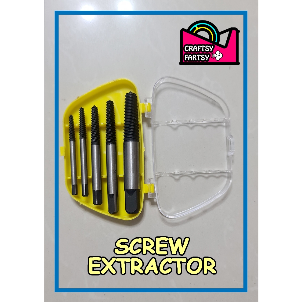 (PER SET) Easy Out Screw Bolt Extractor Remover 5pcs/ Screw Extractor ...