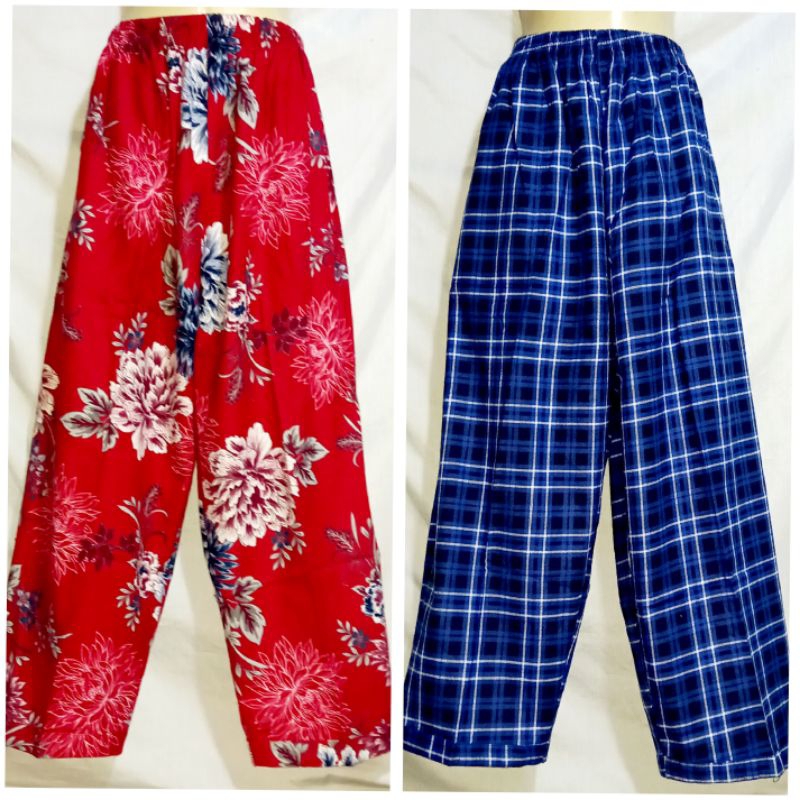 PAJAMA (PRANELA MAKAPAL TELA) CHECKERED &PRINTED FREE SIZE PAMBAHAY ...