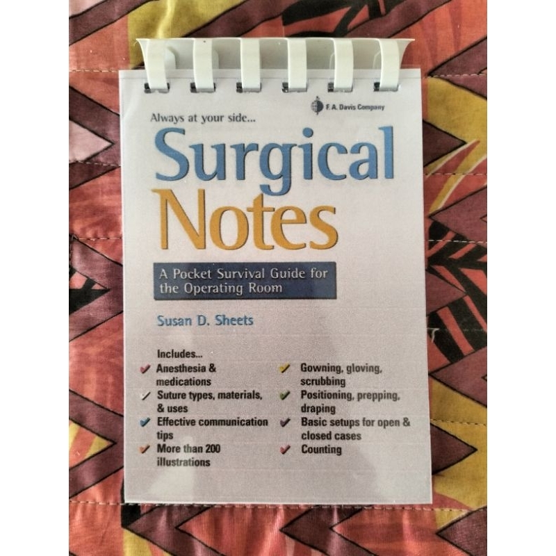 Surgical Notes A pocket survival guide for the Operating Room | Shopee ...