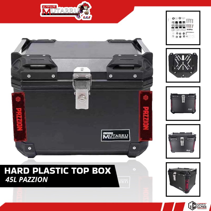 MUTARRU HARD PLASTIC TOP BOX 45L PAZZION | Shopee Philippines