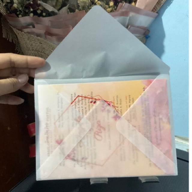 TRANSPARENT ENVELOPE 5R 5X7 WEDDING ENVELOPE | Shopee Philippines