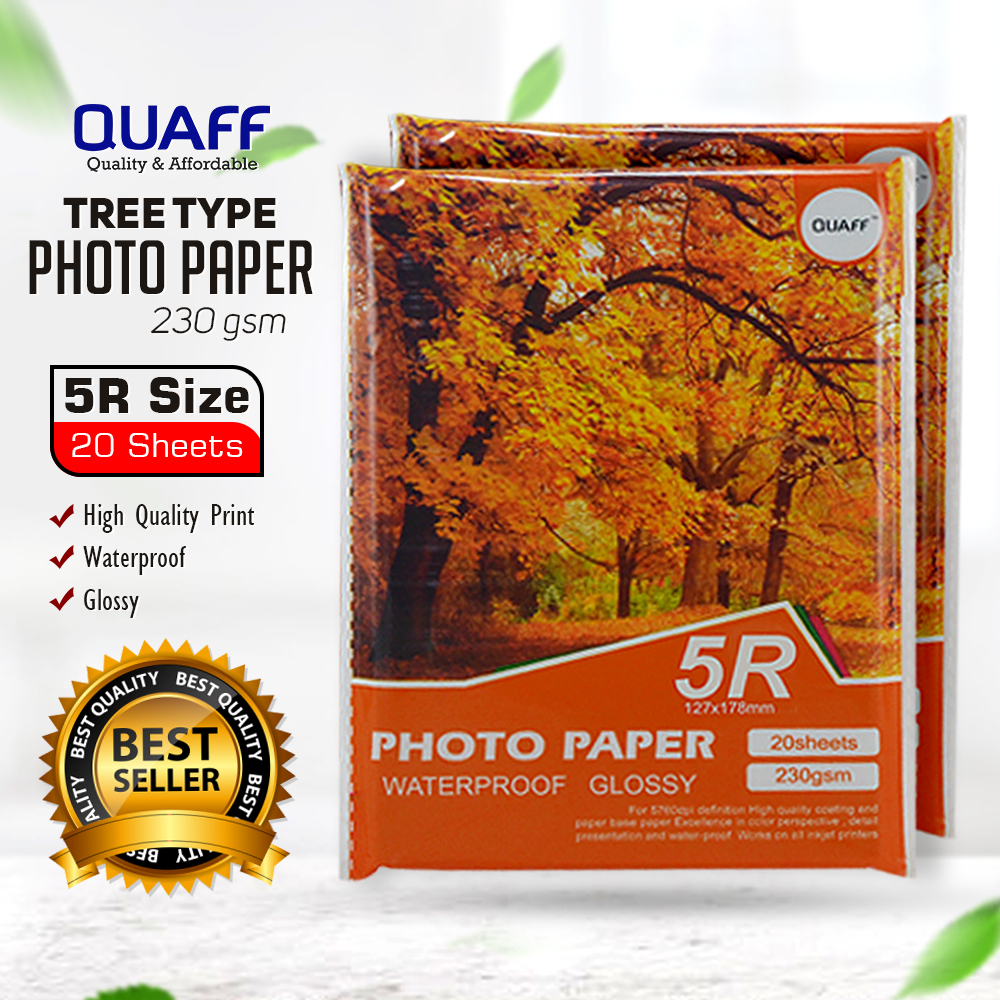 QUAFF Inkjet Glossy Photo Paper 3R - 4R - 3R - A4 Size 180gsm & 230gsm ...