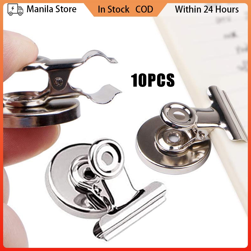 10pcs Metal Whiteboard Magnetic Clips Fridge Strong Magnet Message ...