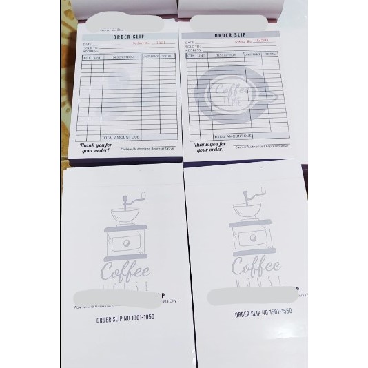 CUSTOMIZED CARBONLESS ACKNOWLEDGEMENT/ORDER SLIP/ DELIVERY RECEIPT 1/4 ...