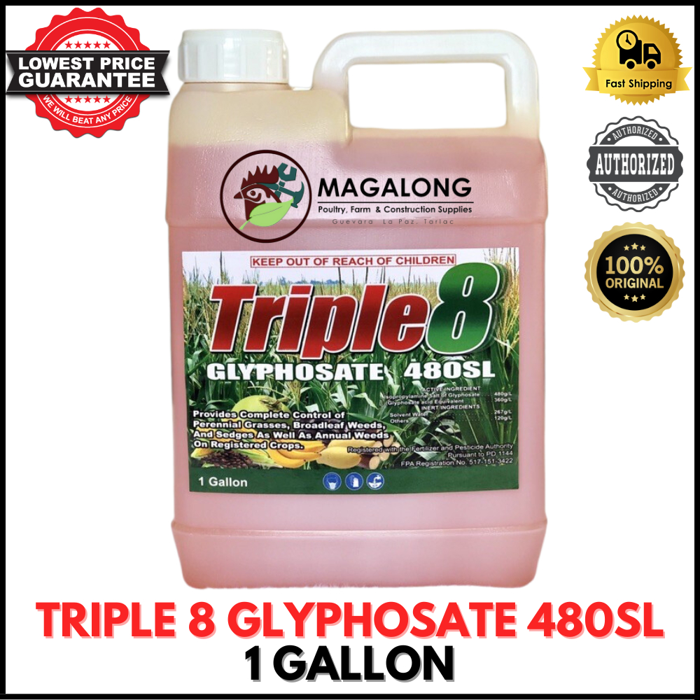 TRIPLE 8 GLYPHOSATE 480 SL (NON-SELECTIVE GLYPHOSATE HERBICIDE) WEED ...