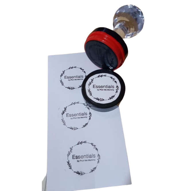 COD...Round HB 32mm Holder Flash Stamp stampit Logo Stamp Personalized ...