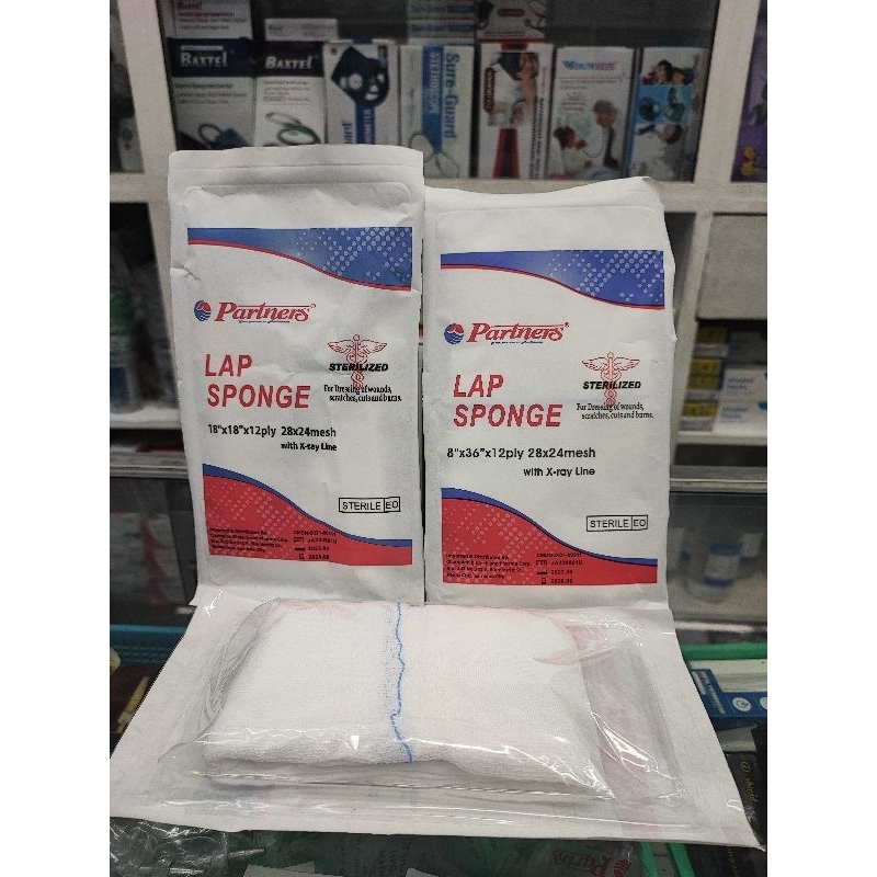 Medical Lap Sponge 8x36x12 Ply & 18x18x12 Ply Mesh 28x24 With X-Ray ...