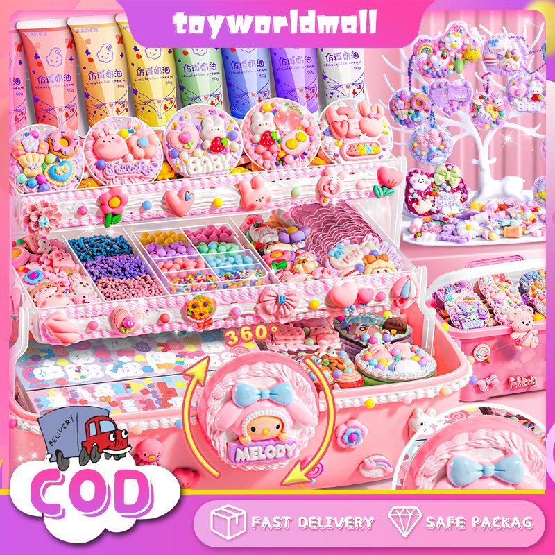 DIY Phone Case Cream Glue Guka Large Sticker Set Kids Collage Stickers ...