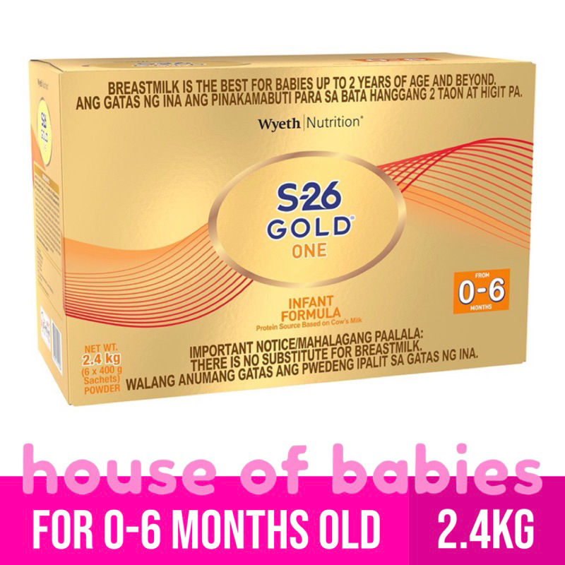 S-26 GOLD ONE 2.4kg for 0-6 Months Old Infant Formula | Shopee Philippines