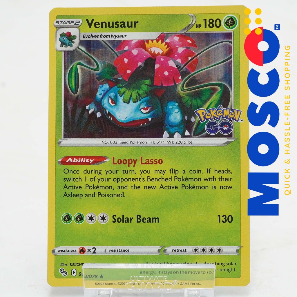 Venusaur - 003/078 - Holo Rare Pokemon Go | Pokemon TCG | Shopee ...