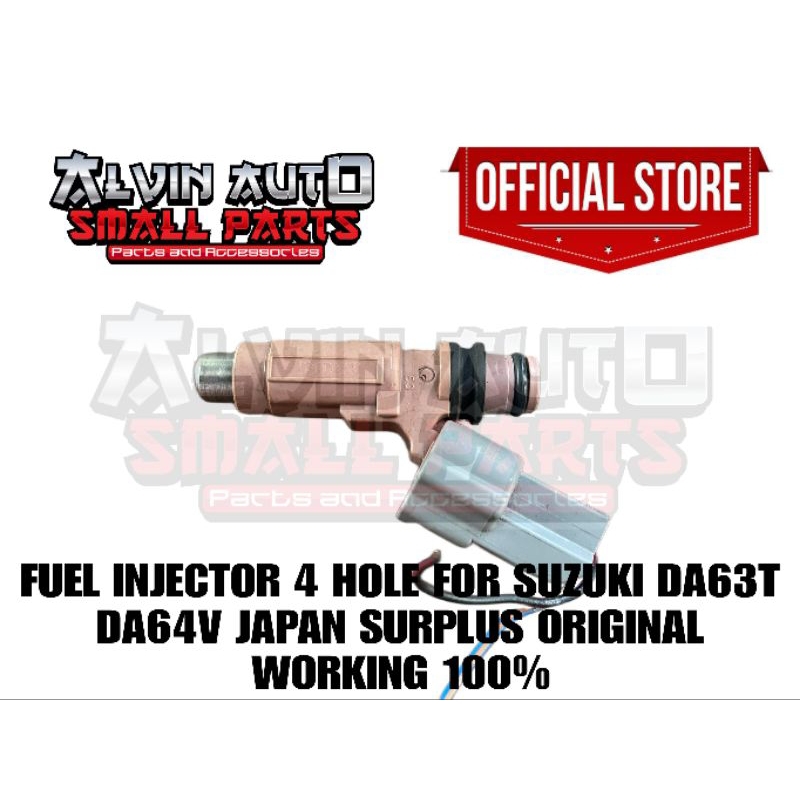 FUEL INJECTOR SUZUKI DA63T DA64V NON TURBO ORDINARY 4 holes JAPAN ...
