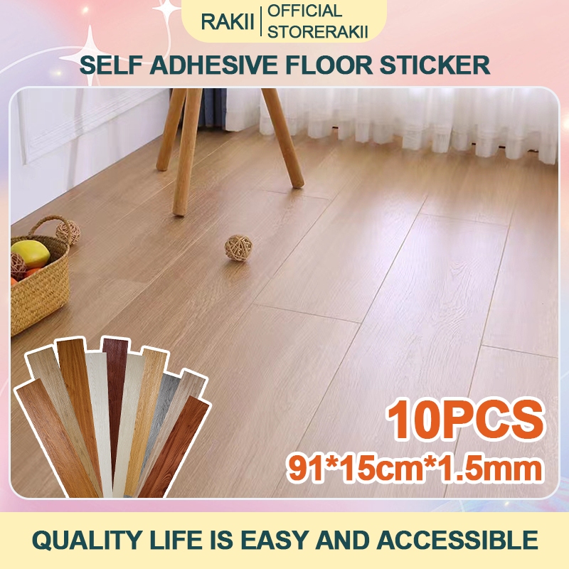 10pcs 91×15cm pvc vinyl tile floor vinyl sticker self adhesiv tile ...