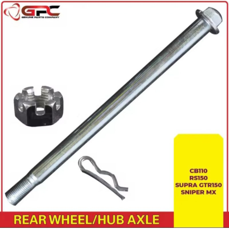 Moto REAR AXLE for CB110,RS150,SNIPER MX GPC | Shopee Philippines