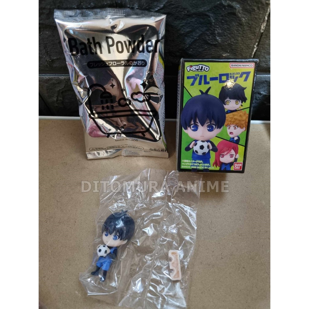 Blue Lock Figutto Figure with Bath Powder Additive Bachira Isagi ...