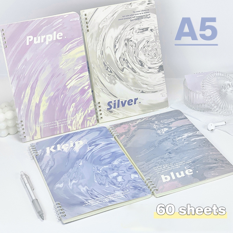 Thick A5 Coil Notebook Spiral Landscape aesthetic notepad Student ...