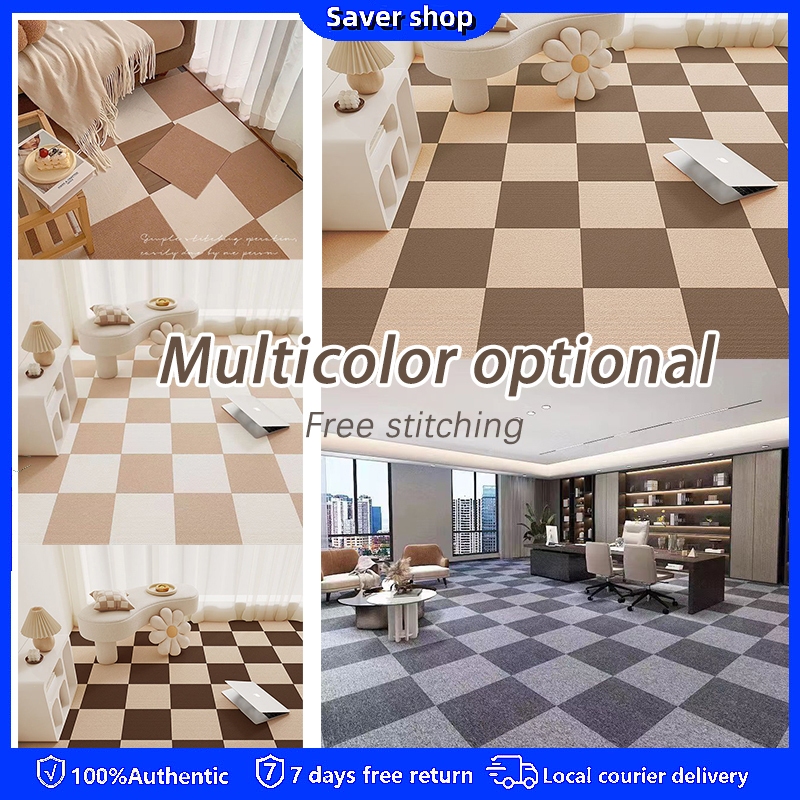 【30x30cm】Carpet Floor Self-Adhesive Non-slip Carpet Sticker Square for ...