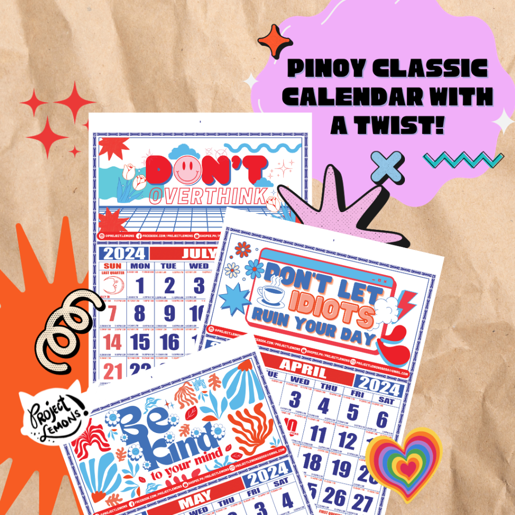 Project Lemons - 2024 Classic Pinoy Calendar | Wall Calendar | Shopee ...