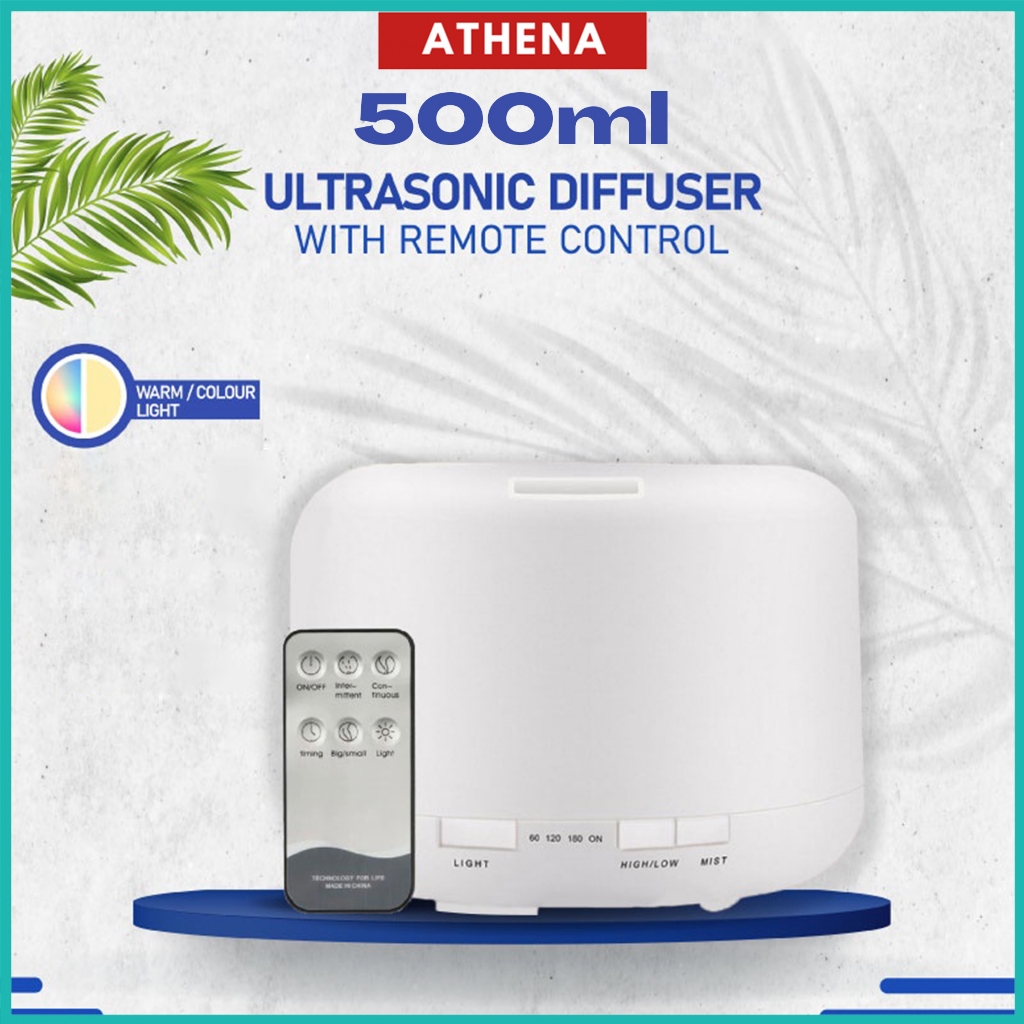 500ML 7 LED MUJI Air Humidifier with Remote Control Ultrasonic Mini ...