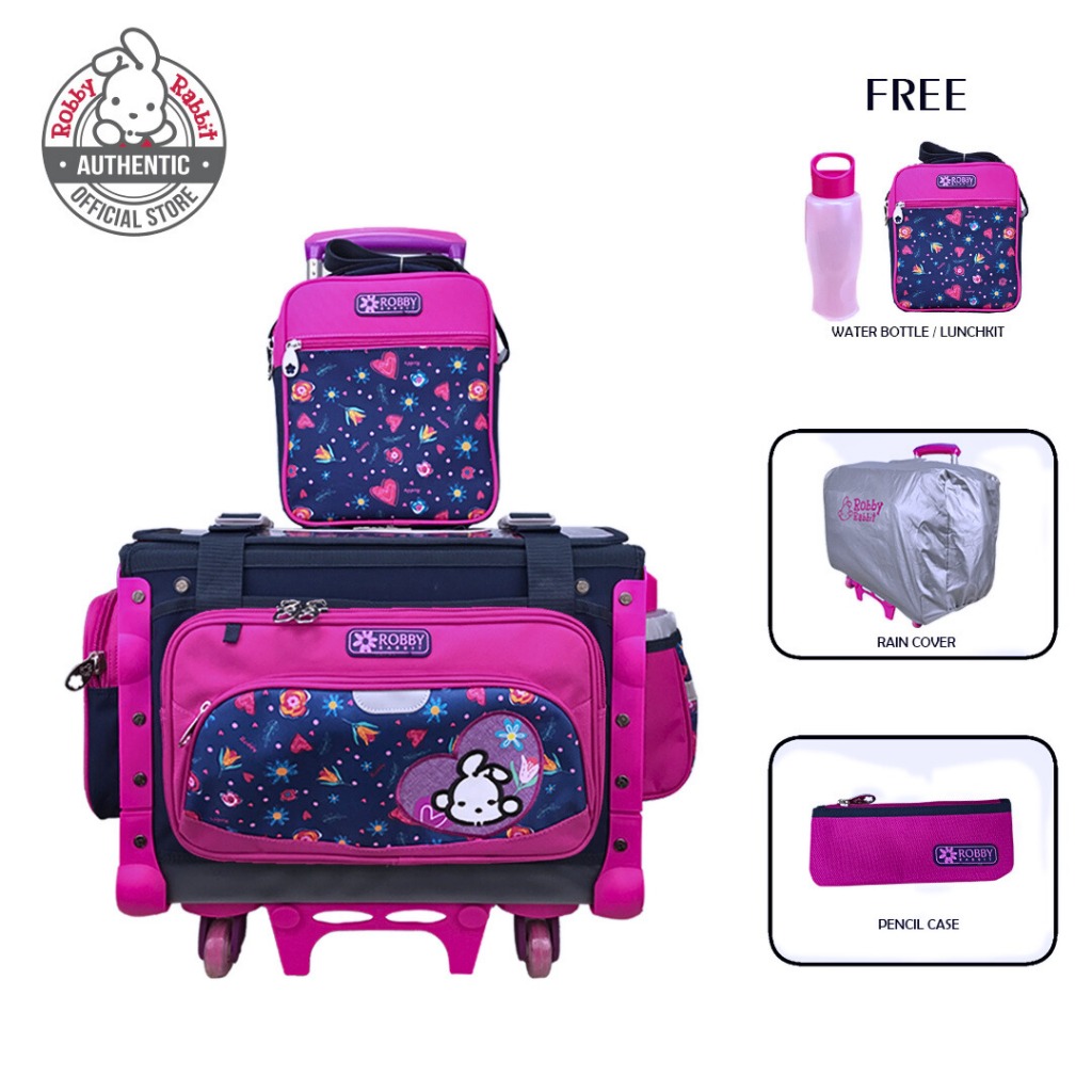 Robby Rabbit Pink Blossom Medium Box-Type Trolley | Shopee Philippines