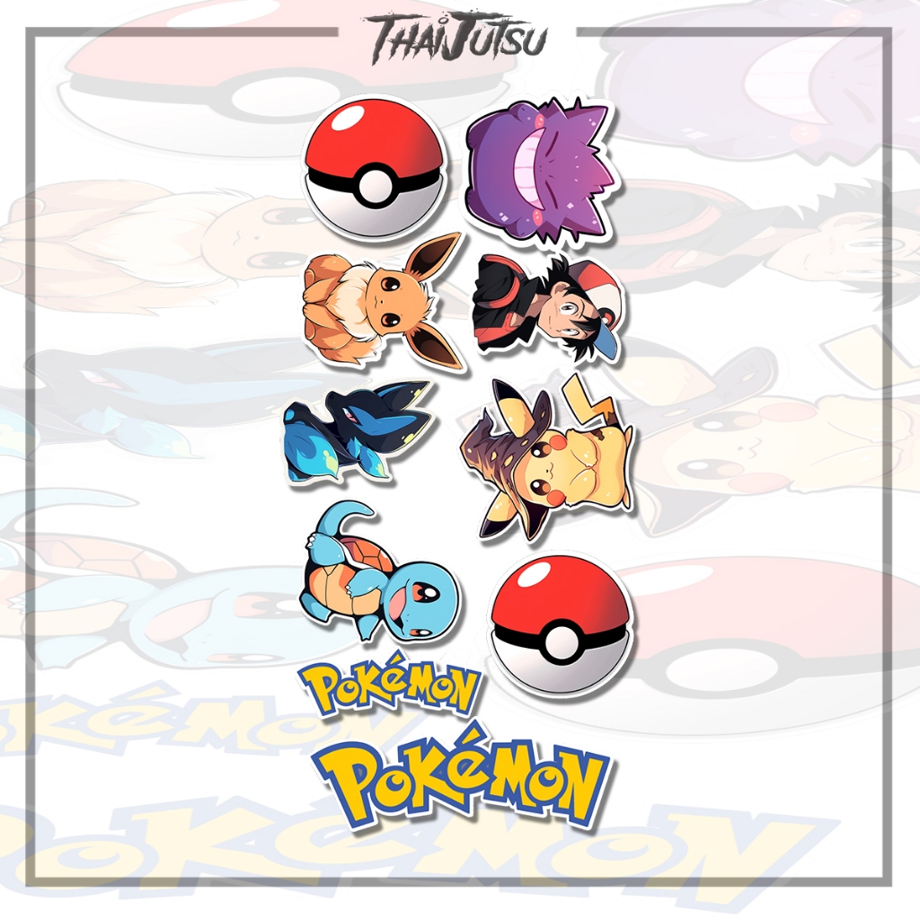 POKEMON | STICKER SET ( ANIME VINYL STICKER DECALS ) | Shopee Philippines