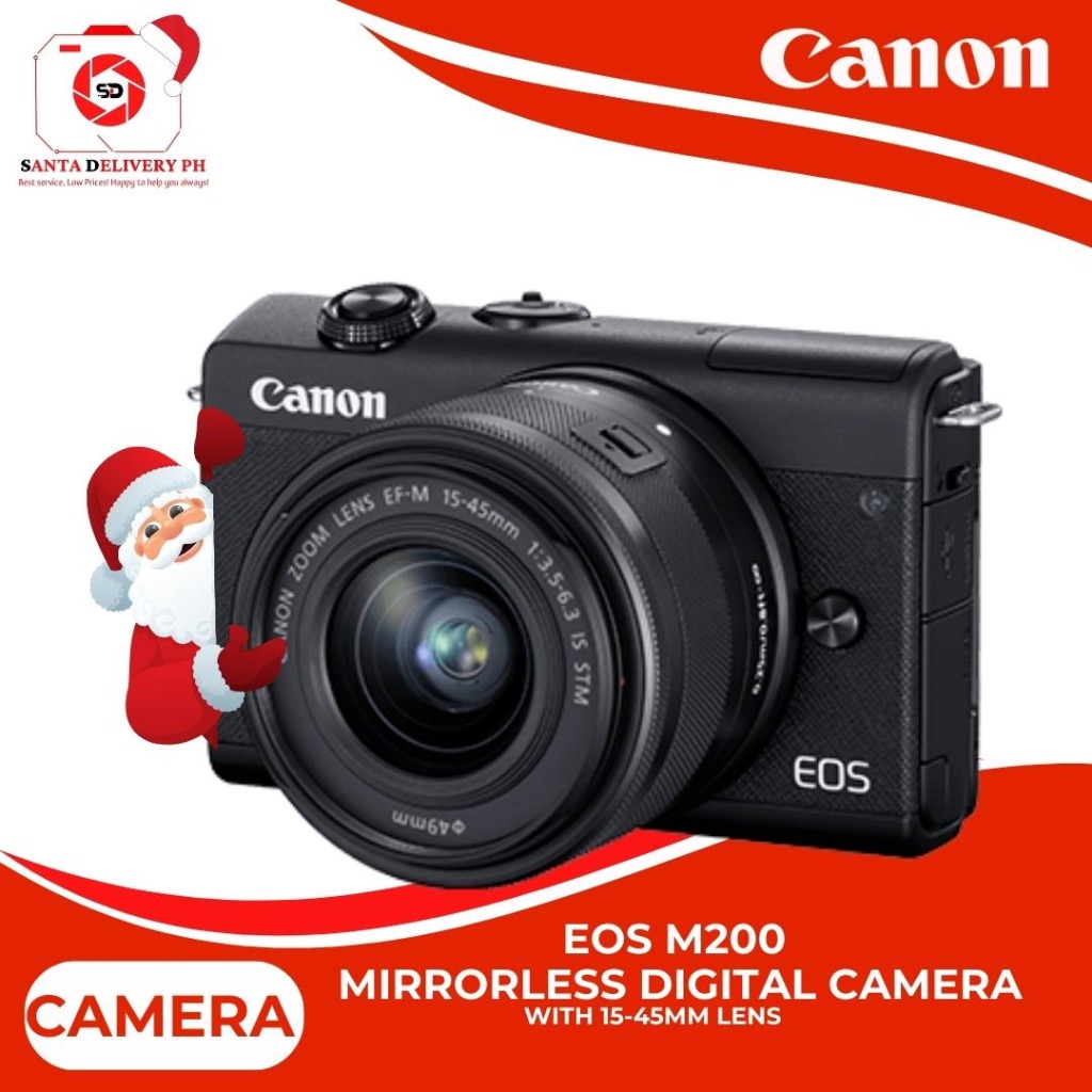 Canon EOS M200 Mirrorless Camera with 15-45mm Lens (Black) | Shopee ...
