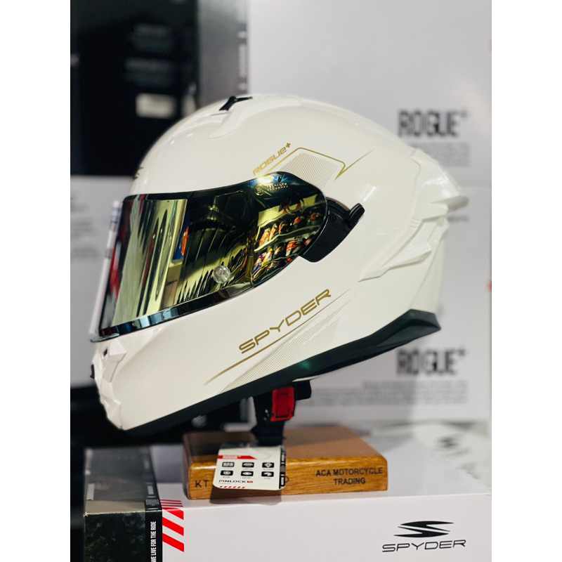 Spyder Rogue+ Fullface Helmet with Dual Visor (Free Clear Visor ...