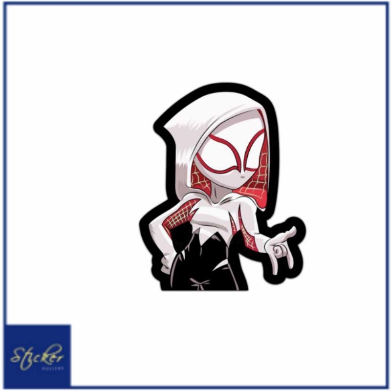 SPIDER GWEN CHIBI ANIME WATERPROOF STICKER | Shopee Philippines