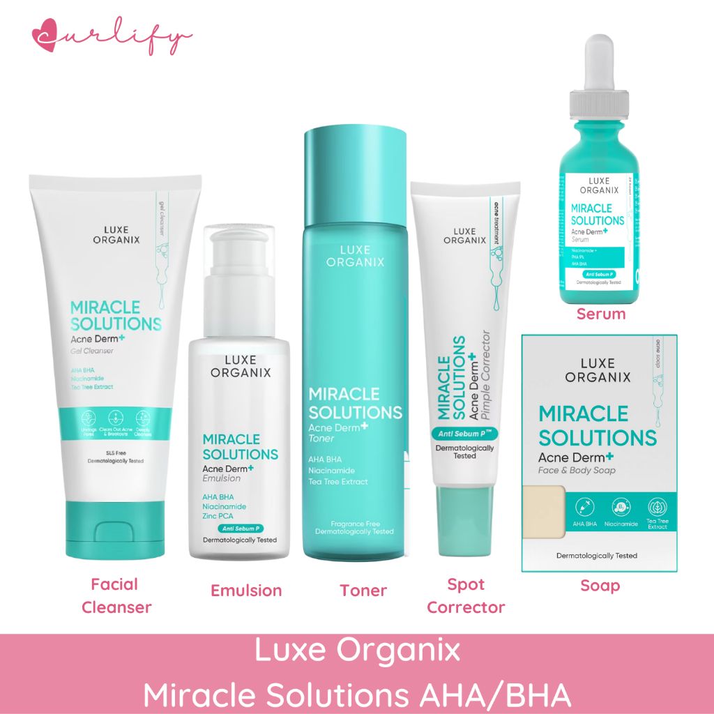 Luxe Organix Miracle Solutions AcneDerm+ AHA/BHA Skincare | Shopee ...